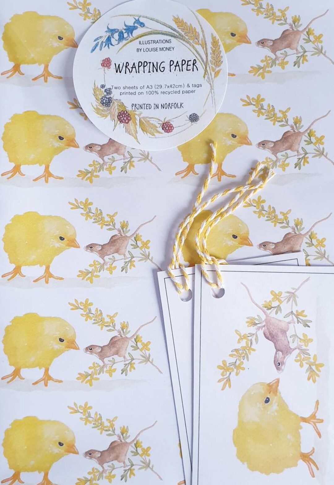 Chick and Mouse Wrapping Paper. Chick Wrapping Paper. Chick Gift Wrap ...