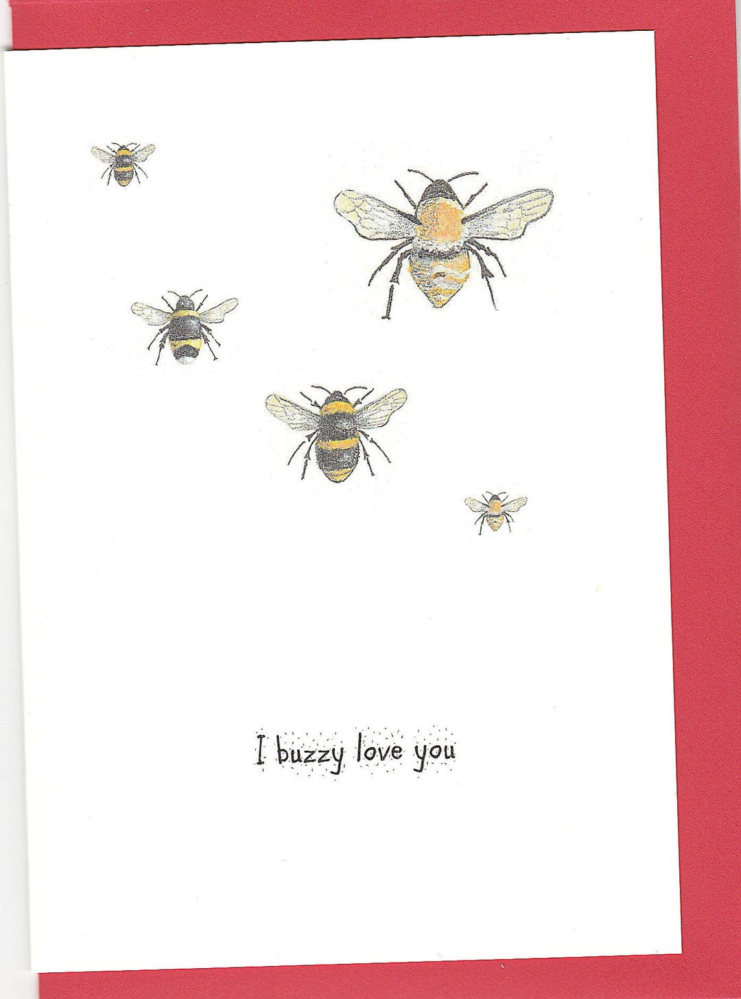 Bee Valentine Card. Card for Valentine's Day. Contemporary Valentine ...