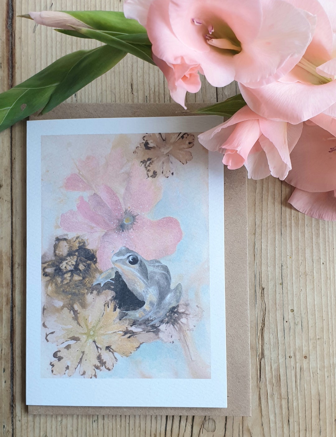 Frog Card. Card With a Frog. Frog Lovers Card. Funny Frog Card ...