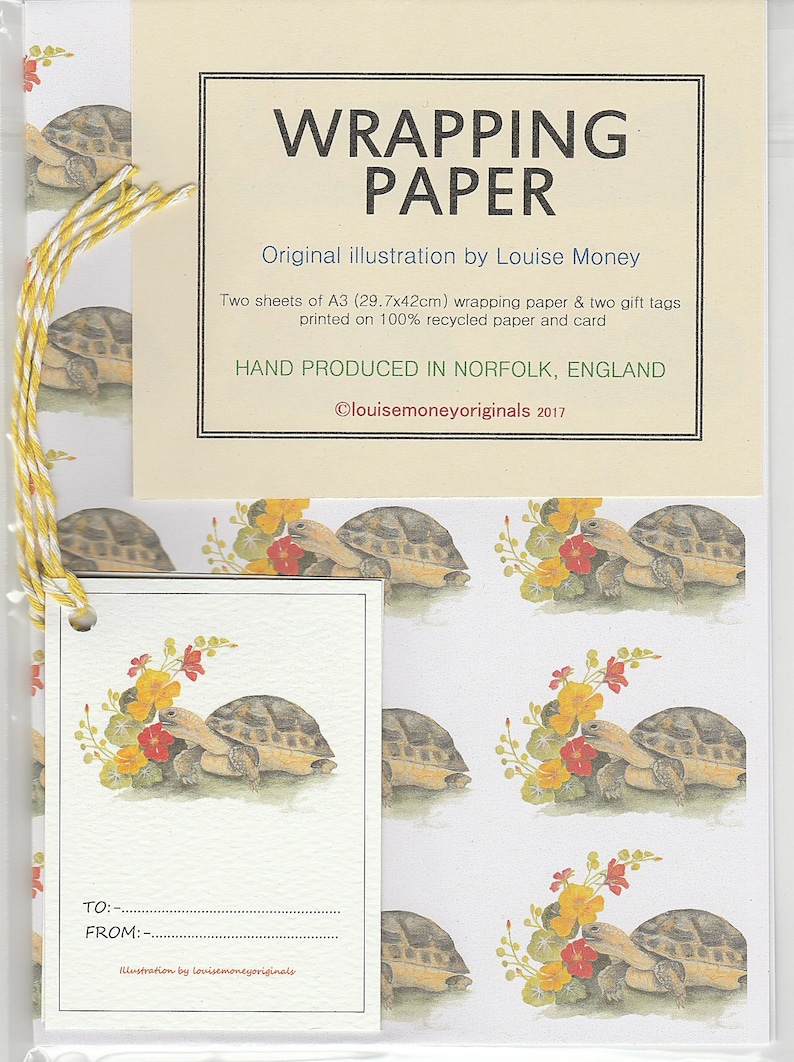 Tortoise Wrapping Paper. Wrapping Paper With a Tortoise. Original ...