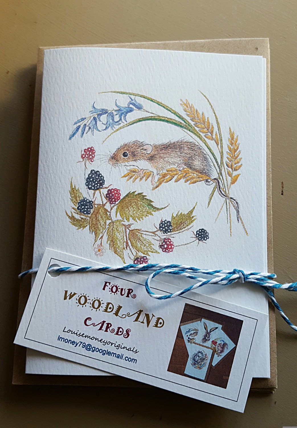 Harvest Mouse Card. Sketch of a Mouse. Mouse Card. Hand - Etsy