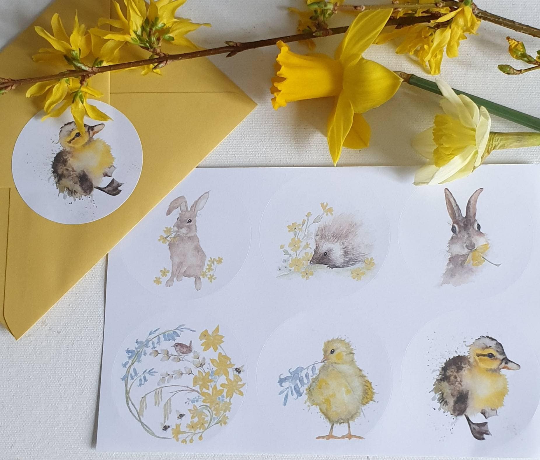 Easter sticker set. Six cute stickers with an Easter theme. | Etsy