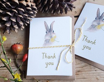 Bunny Bunch Thank You Card Set - Etsy