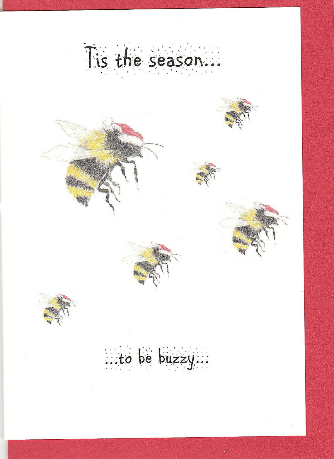 Bee Christmas Card. Funny Bee Christmas Card. Bumble Bee. Christmas ...