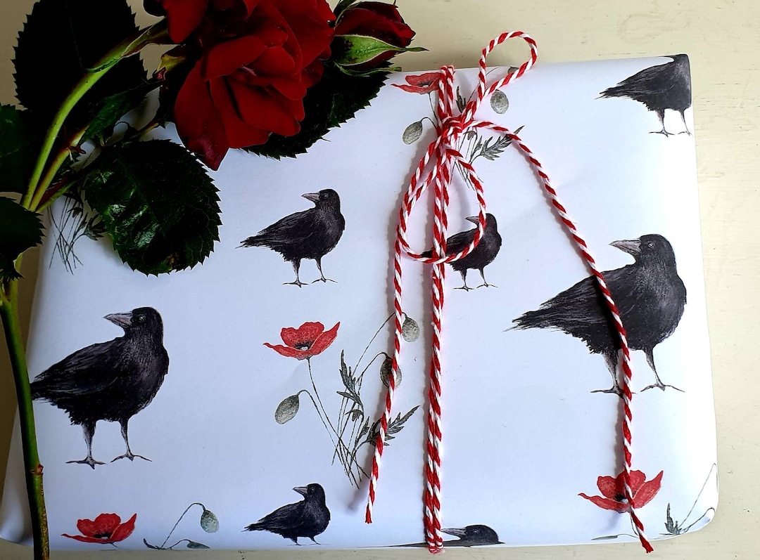 Crow Wrapping Paper. Wrapping Paper With a Crow. Gift Wrap With a Crow ...