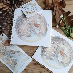 Fairy Notebook. Hand Made Notebook. Snowdrop Fairy Notebook. Fairy and ...