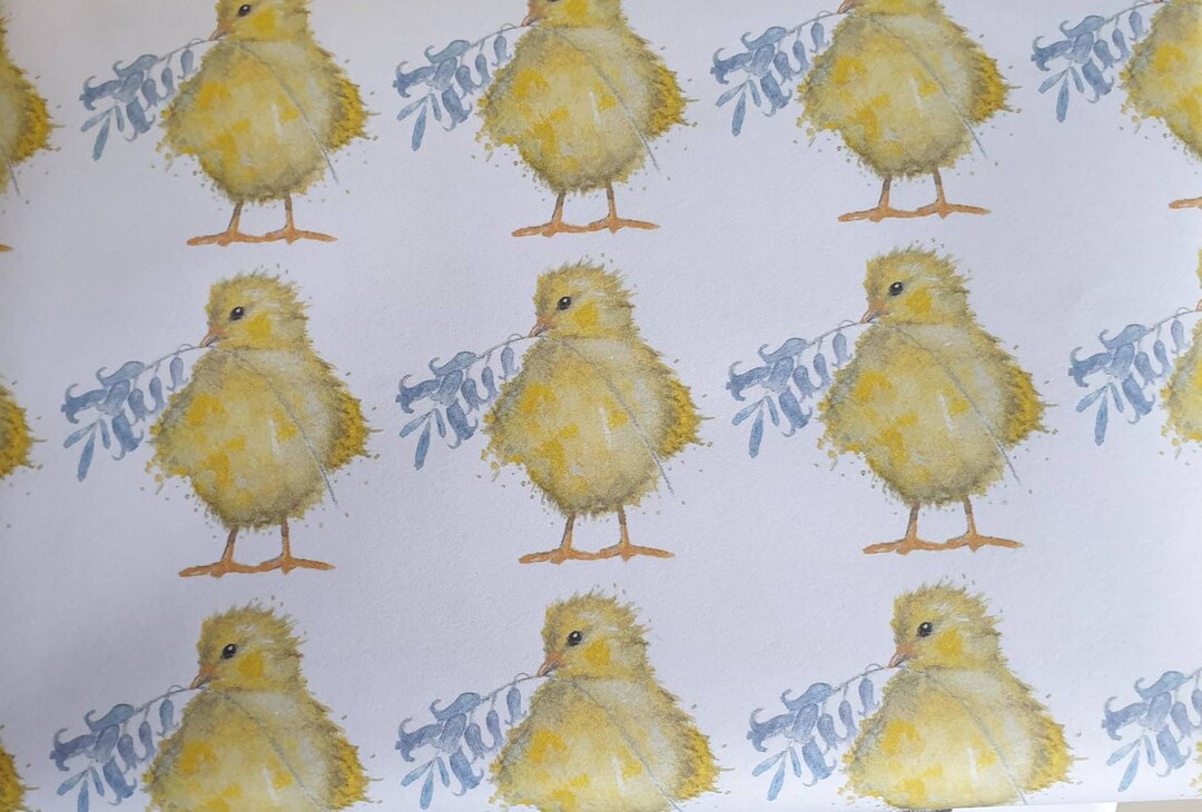 Chick Wrapping Paper. Chicks Wrapping Paper. Chick Gift Wrap. Chicken ...