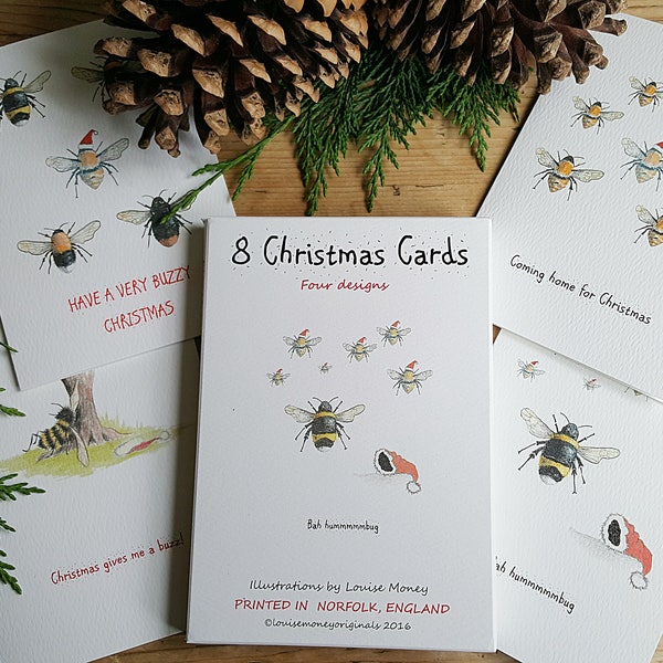 Bee Christmas Card - Etsy UK