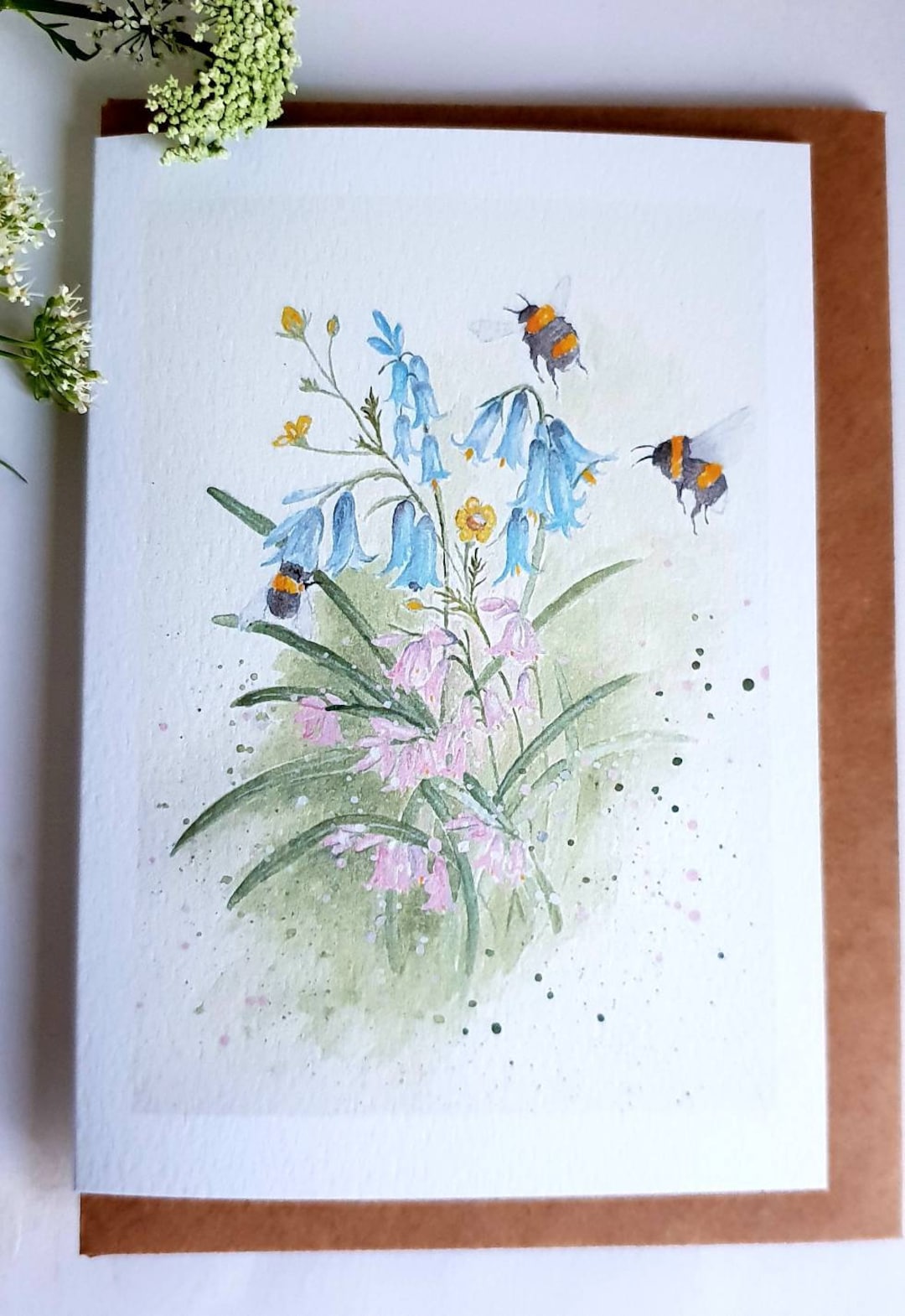 Bluebells Card. Bluebell Watercolour Card. Card With Flowers. Bluebell ...