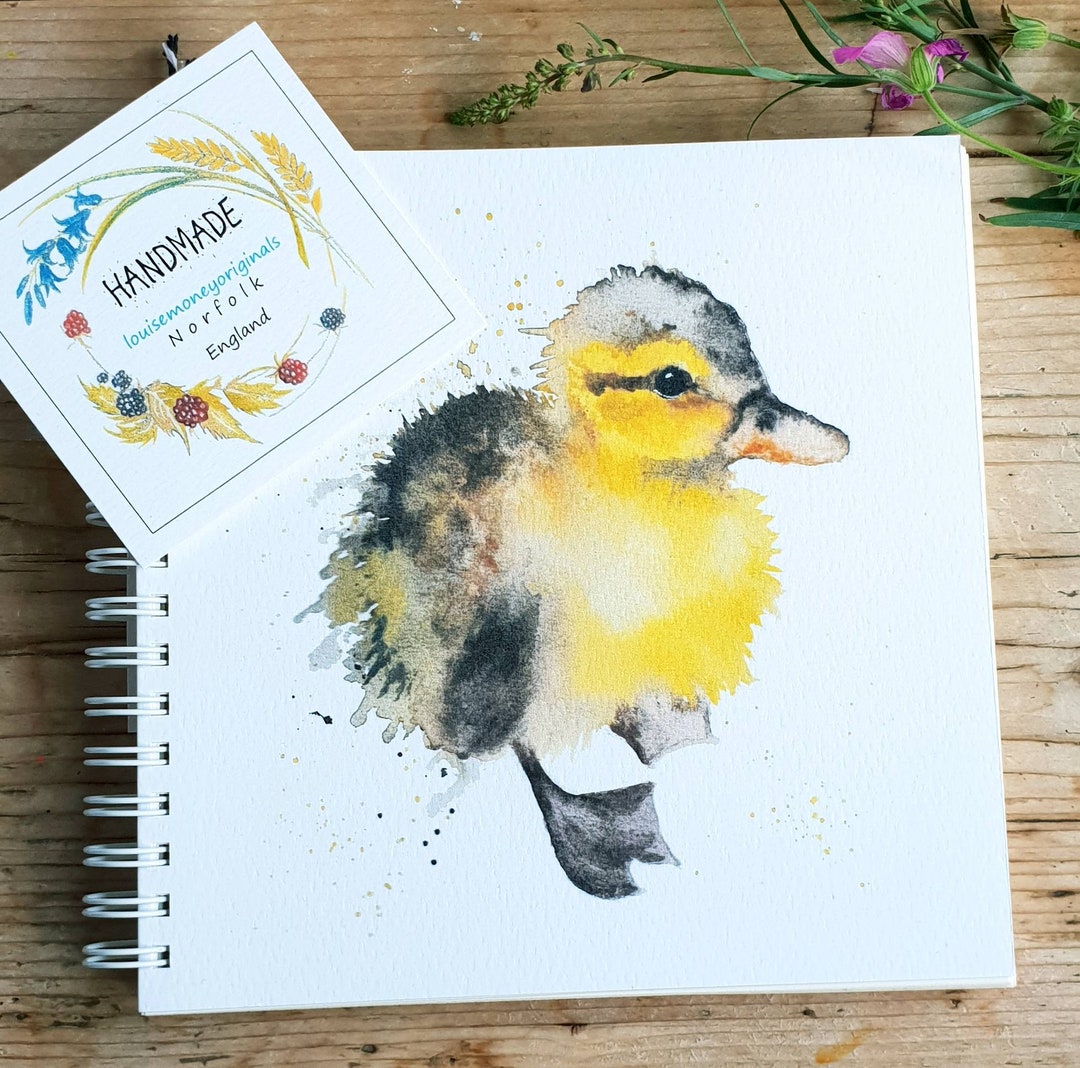 Duckling Notebook. Duck Notebook. Hand Made. Originally Hand Painted ...