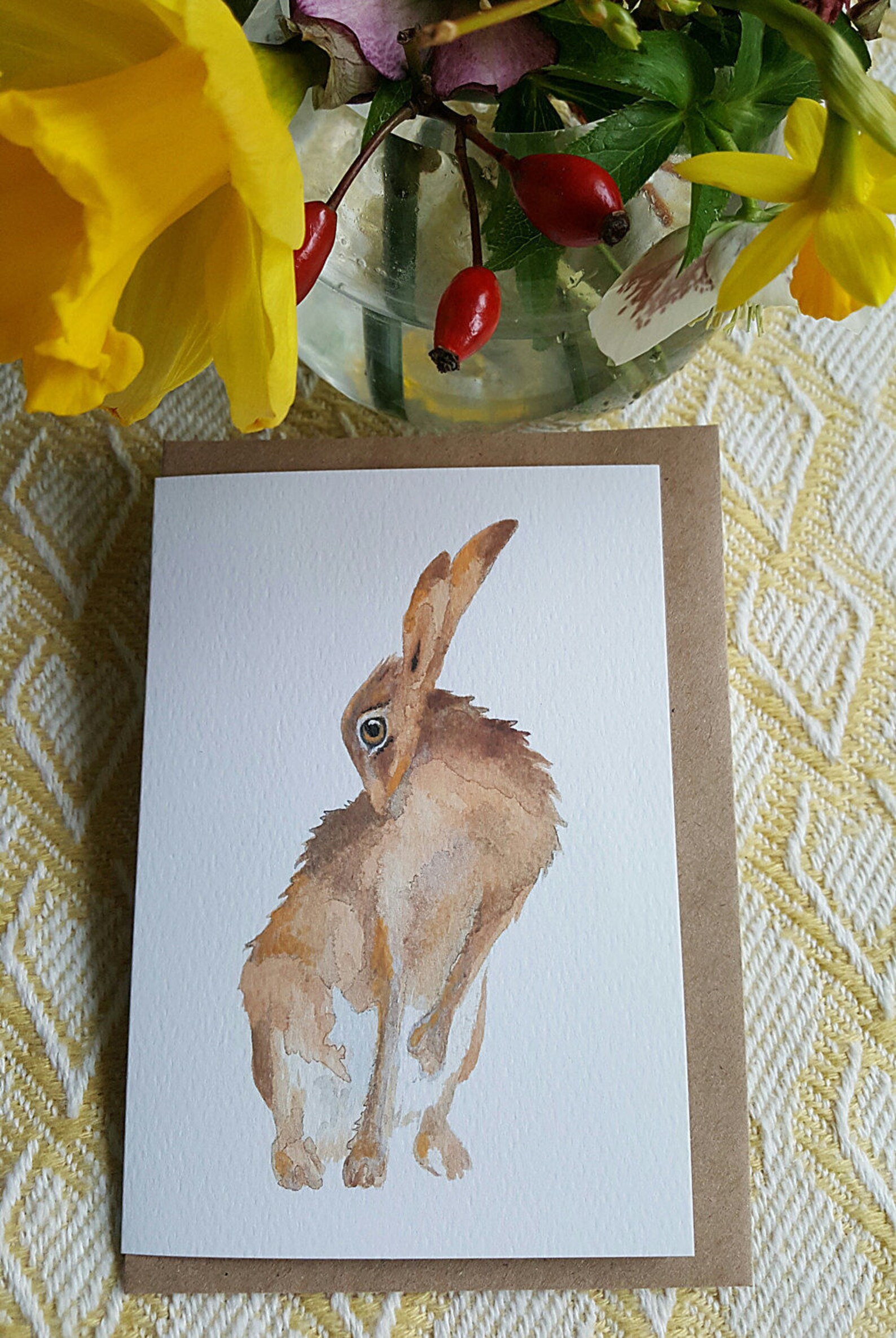 Hare Watercolours. Four Images to Choose From. Hare Card. Hare ...