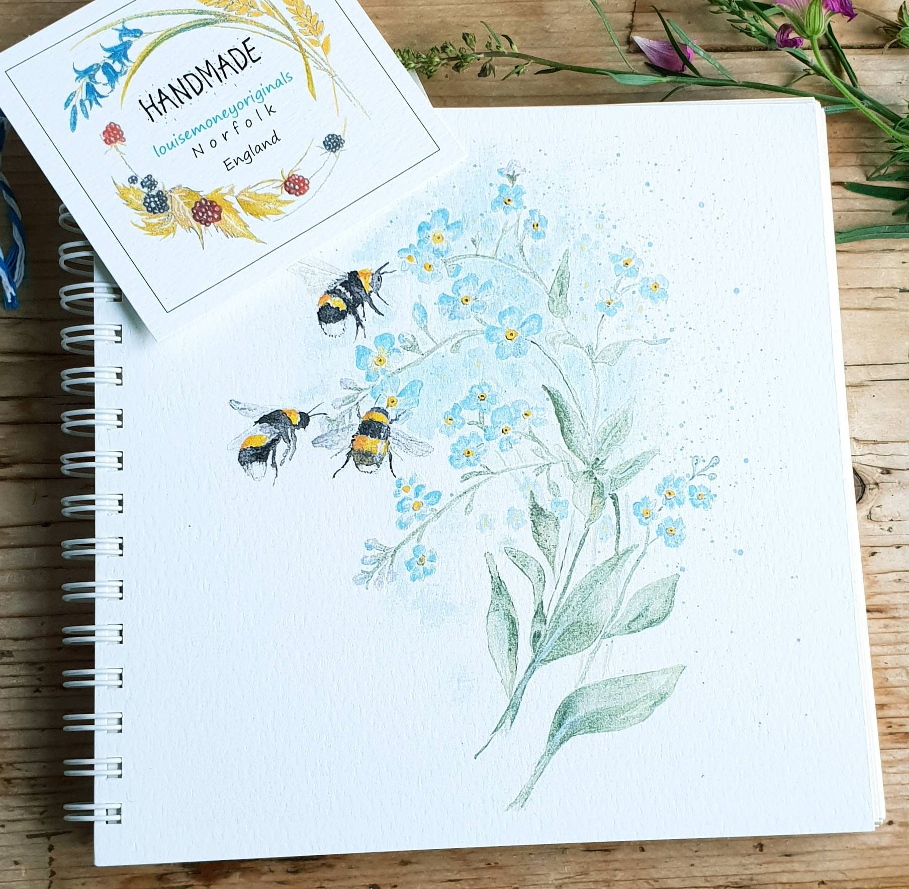 Forget Me Not Notebook. Forget-me-not Gift. Flower Notebook. - Etsy UK