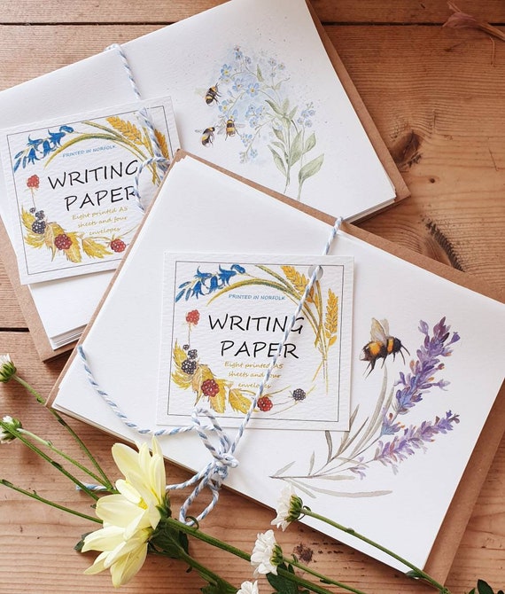 Forget-me-not Writing Paper Set. Lavender Writing Paper Set. - Etsy UK