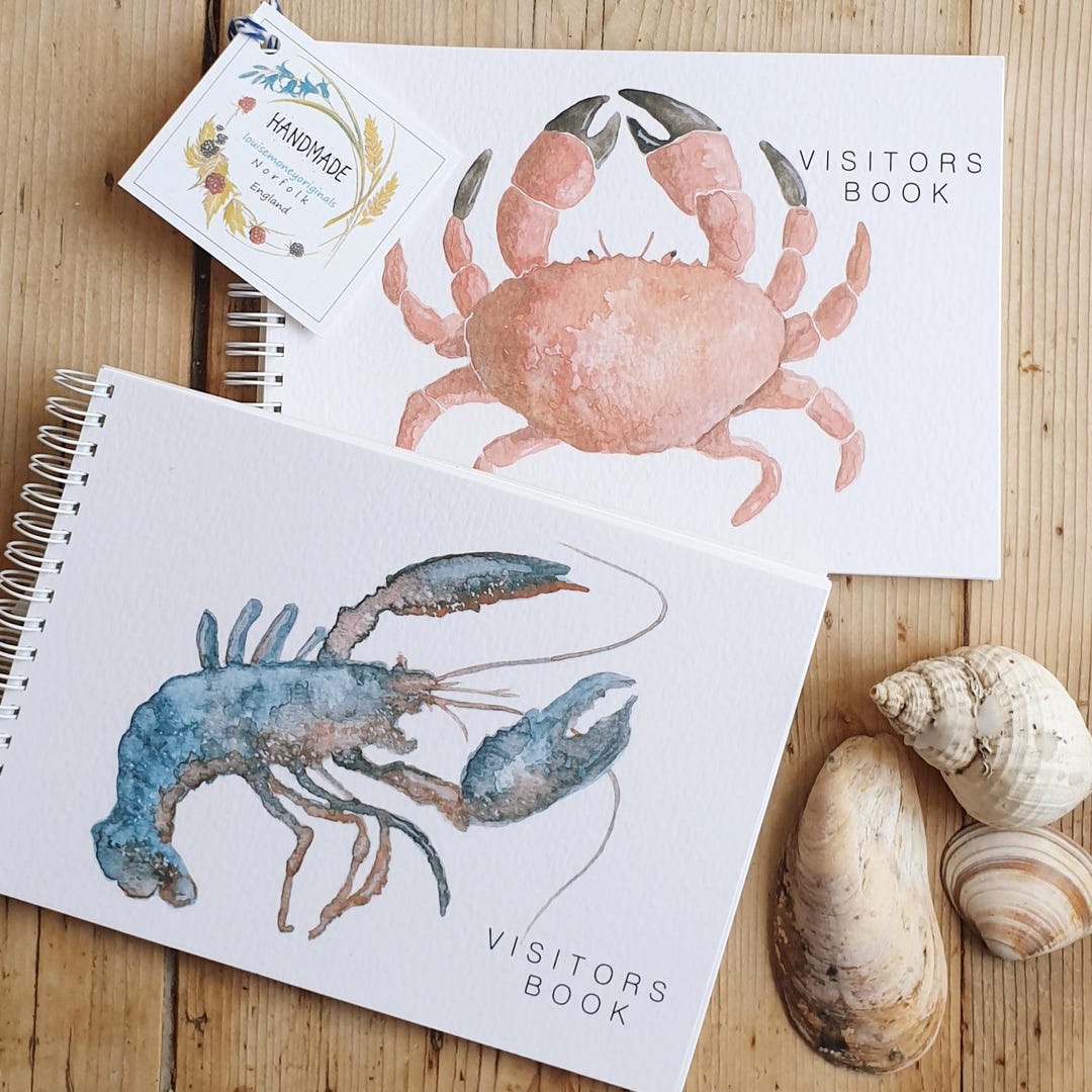 Visitors Book. Seaside Themed Visitors Book. Nautical Visitors Book ...