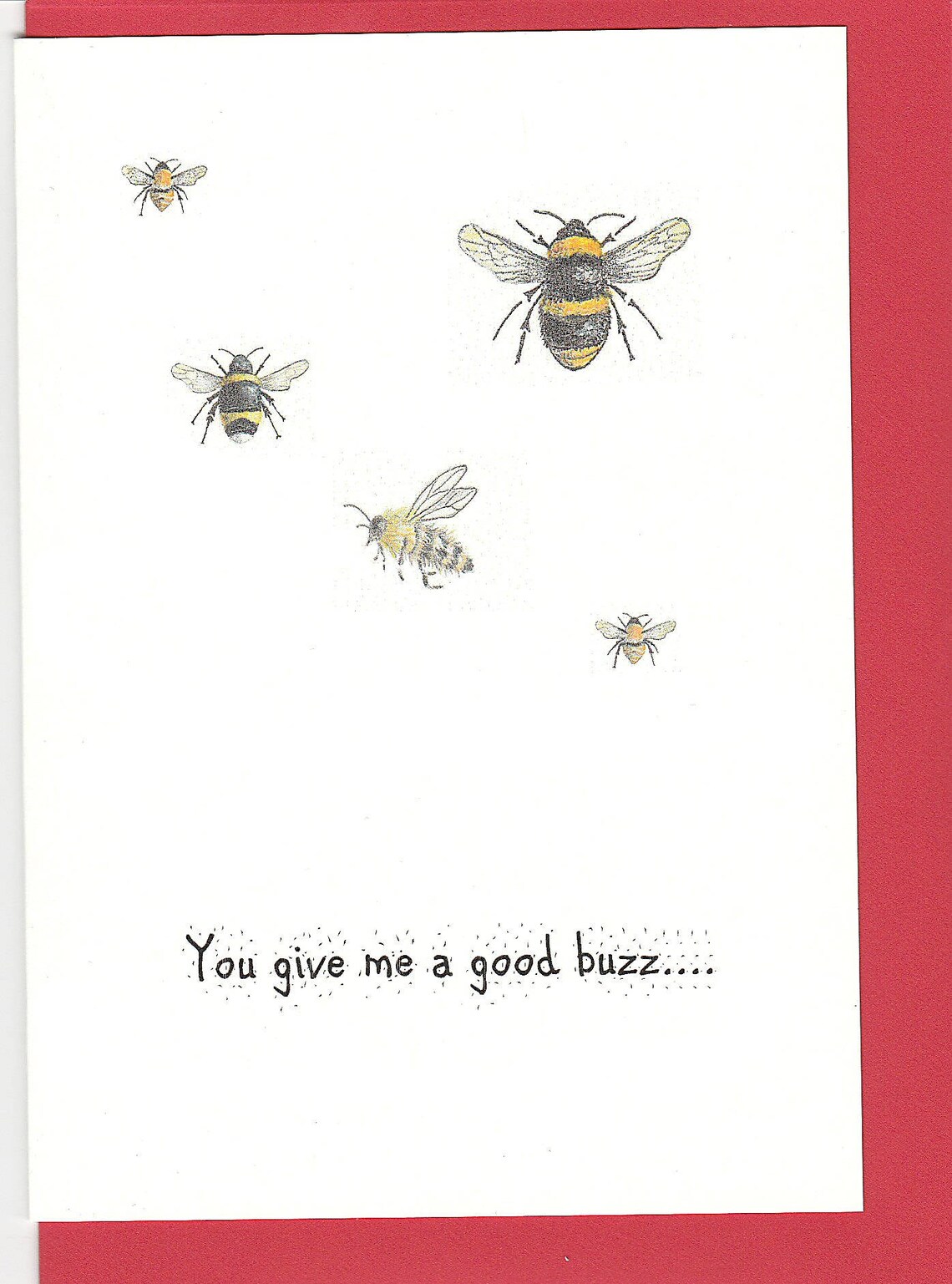 Bee Valentine Card. Card for Valentine's Day. Honey Bee Valentine Card ...