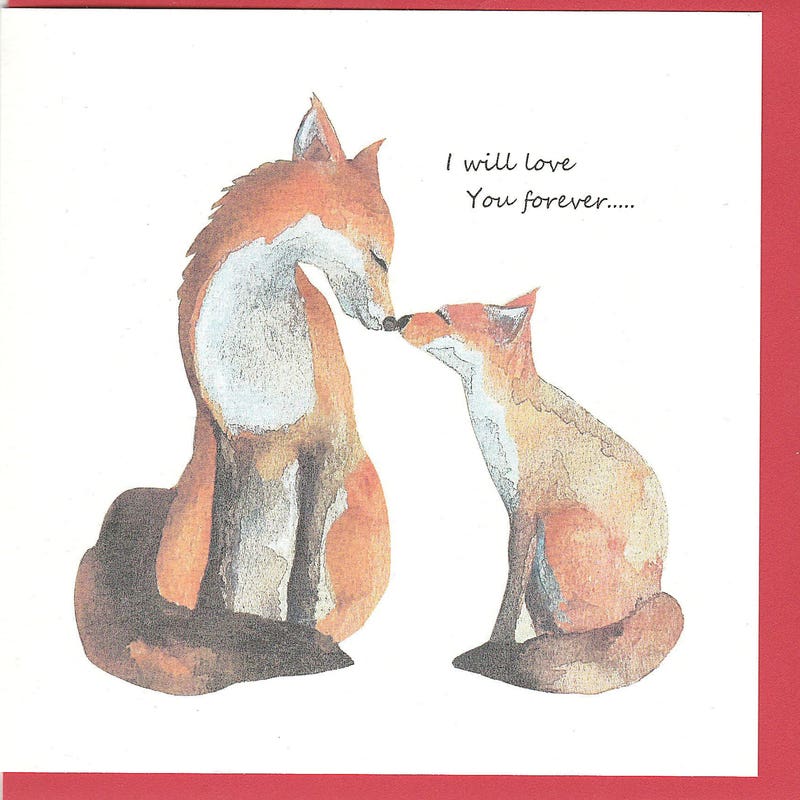 Fox Valentine Card - Etsy
