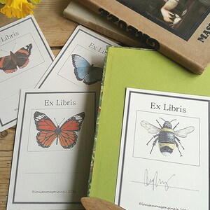 Bookplates. Six Bookplates Illustrated With Either Bees, Birds or ...