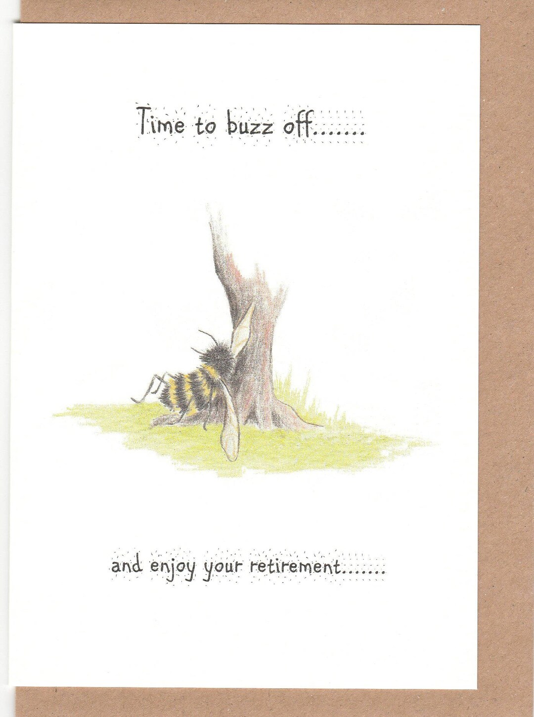 Bee Retirement Card. Funny Retirement Card. Retirement Card. Card for ...