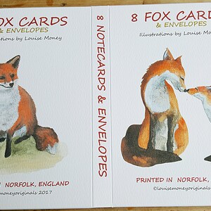Fox Cards. Mulit Pack of Fox Cards. Two Designs. Red Fox Cards ...