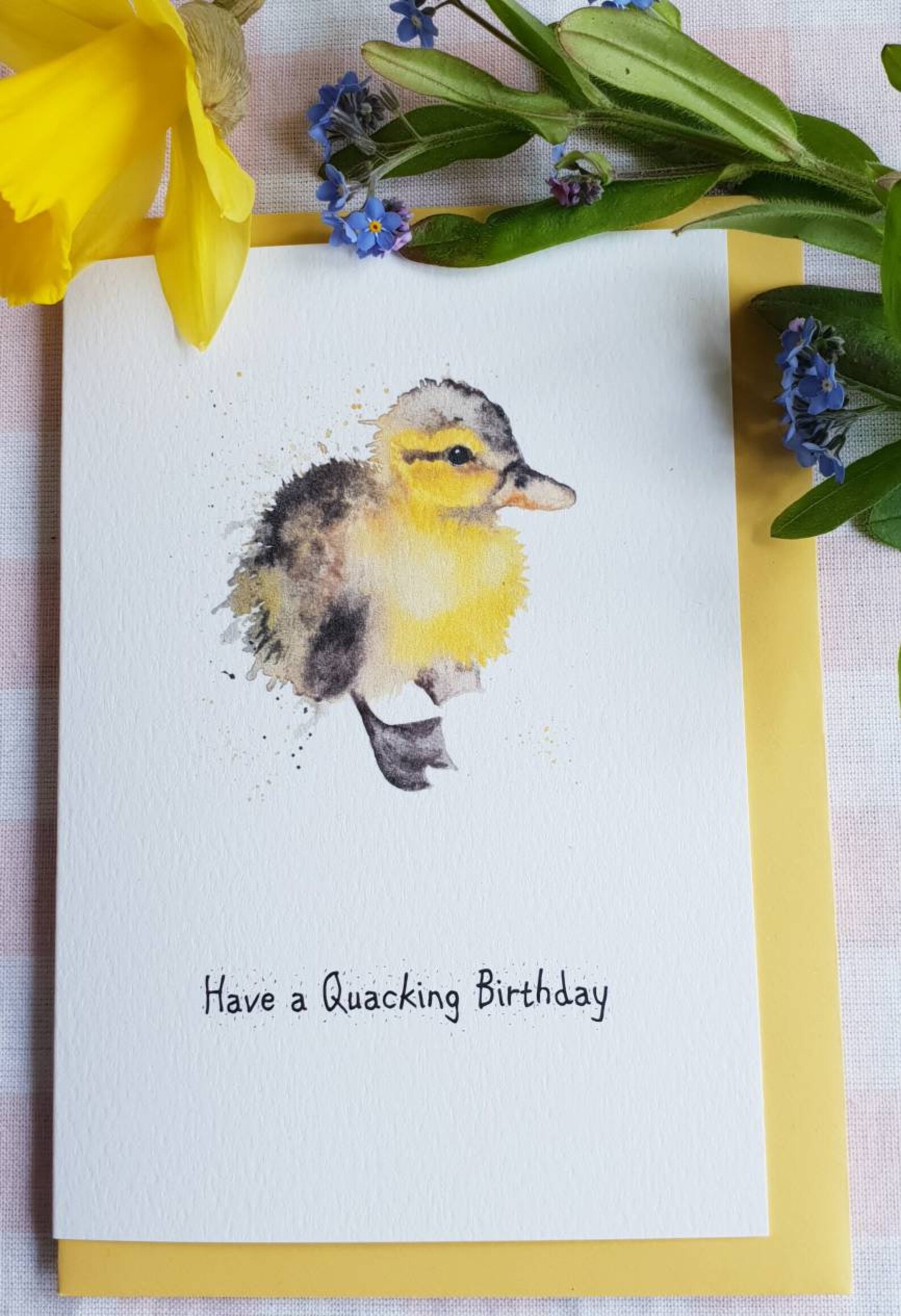 Duckling Birthday Card. Funny Duck Card. Card With a Duckling. | Etsy
