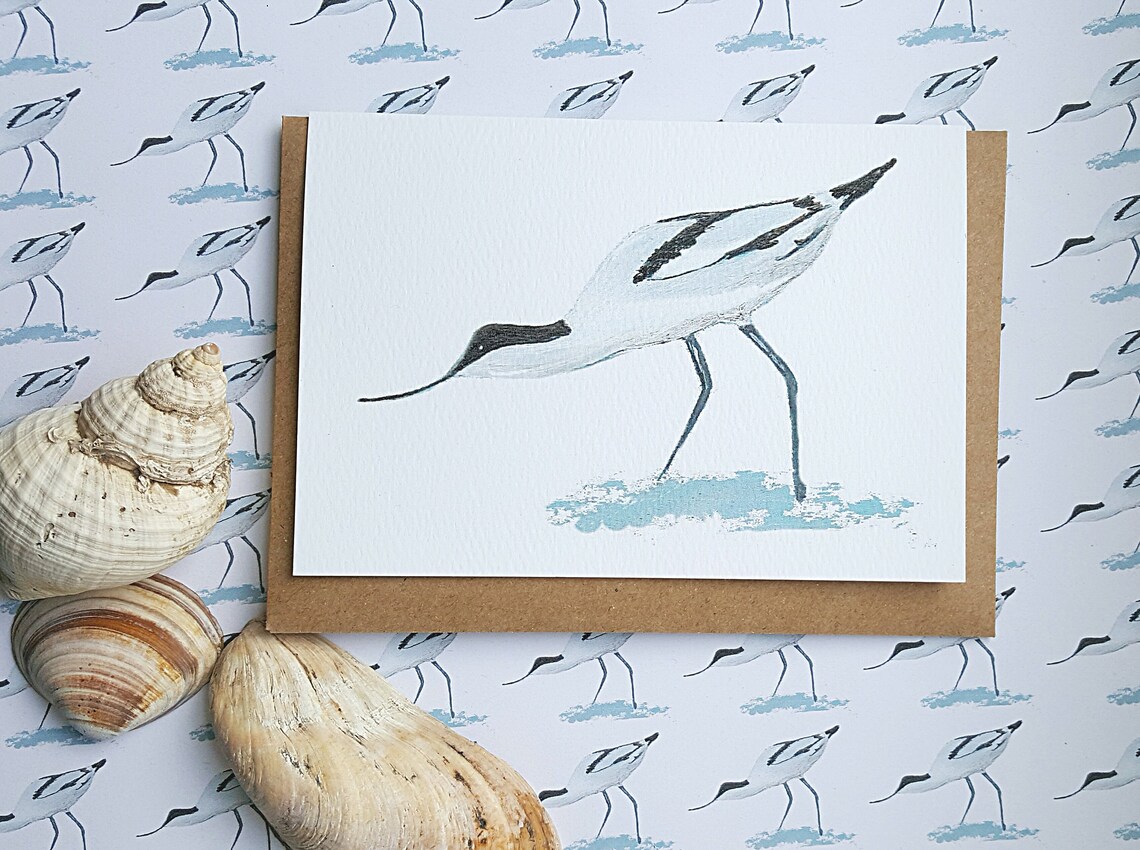 Avocet Card. Originally Hand Painted Image of an Avocet. Hand - Etsy