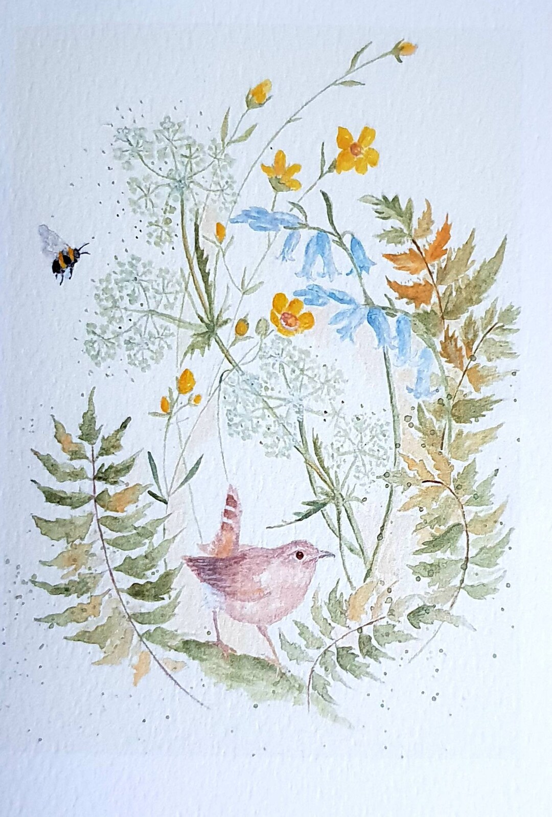 Wren Print. Wren Art. Wren Drawing. Wren Painting. Picture of a Wren ...