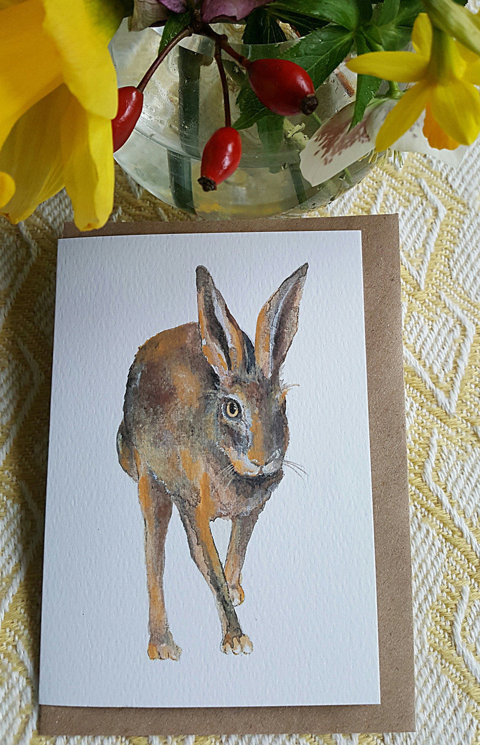 Hare Watercolours. Four Images to Choose From. Hare Card. Hare ...