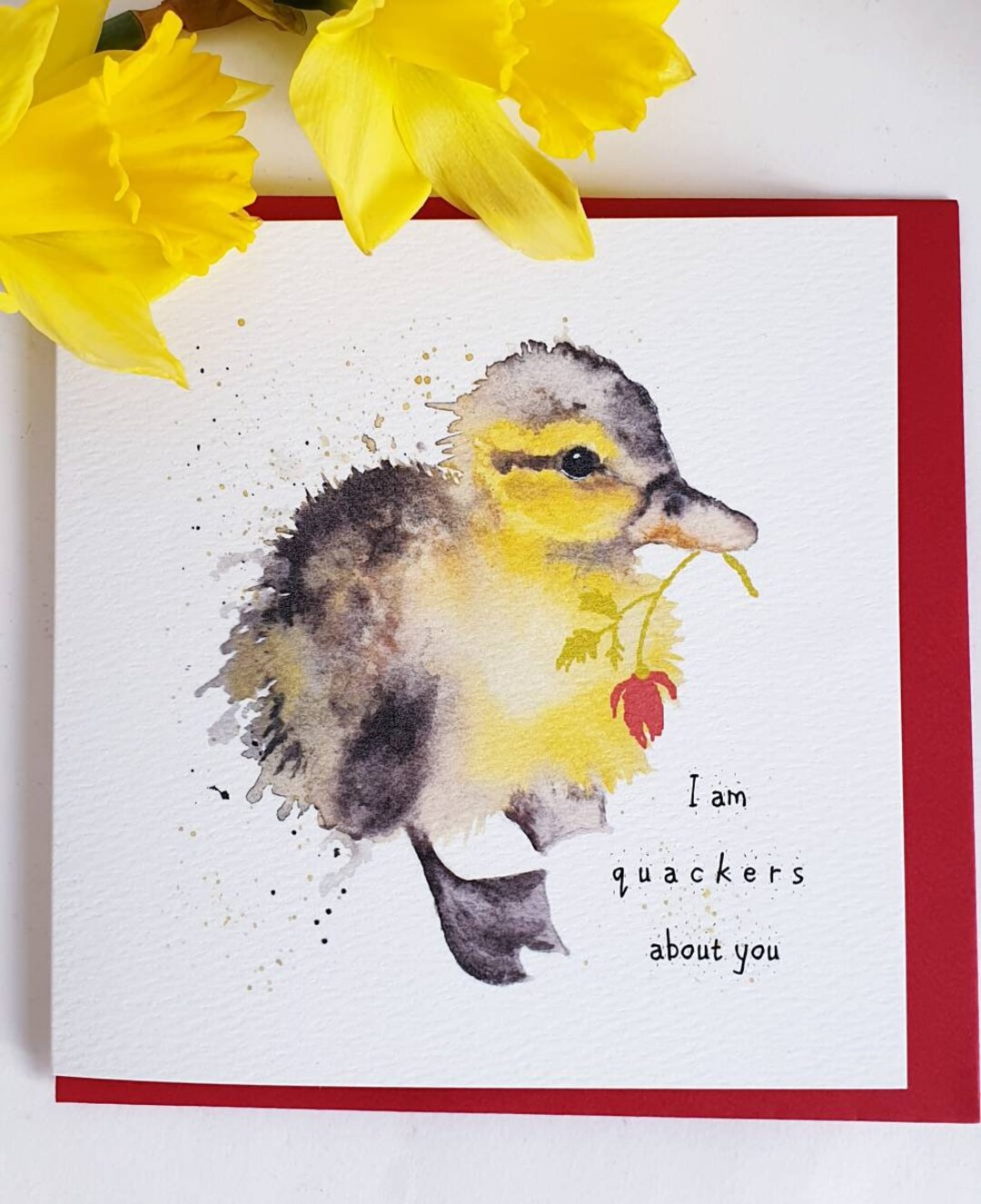 Duckling Valentine Card. Duckling Card. Romantic Card. Duckling ...