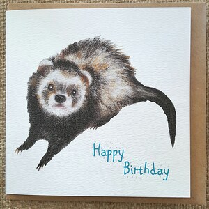 Ferret Card. Card With a Ferret. Ferret Gift. Ferret Present. Ferret ...
