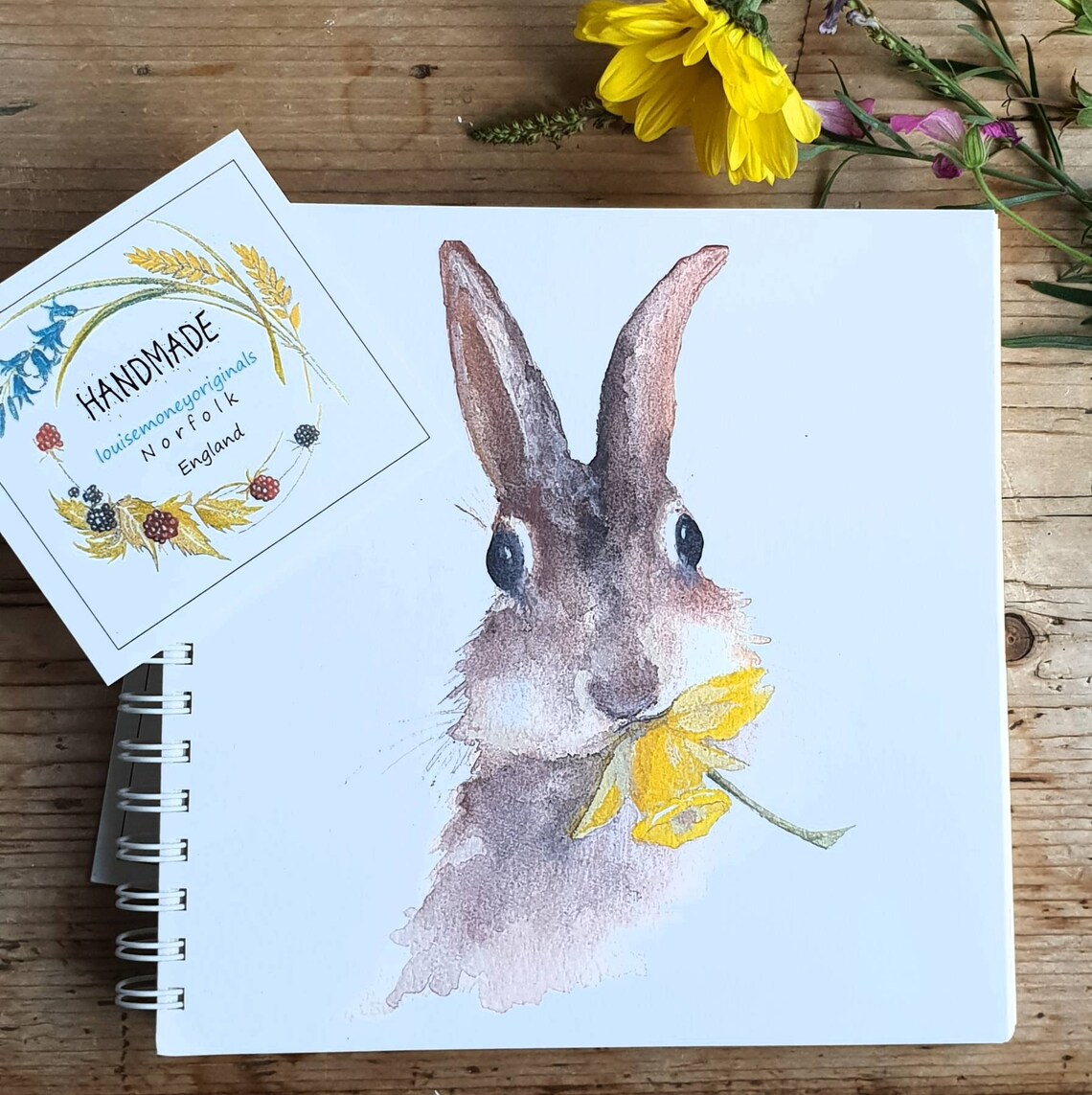 Bunny Notebook. Rabbit Notebook. Hand Made. Originally Hand - Etsy UK
