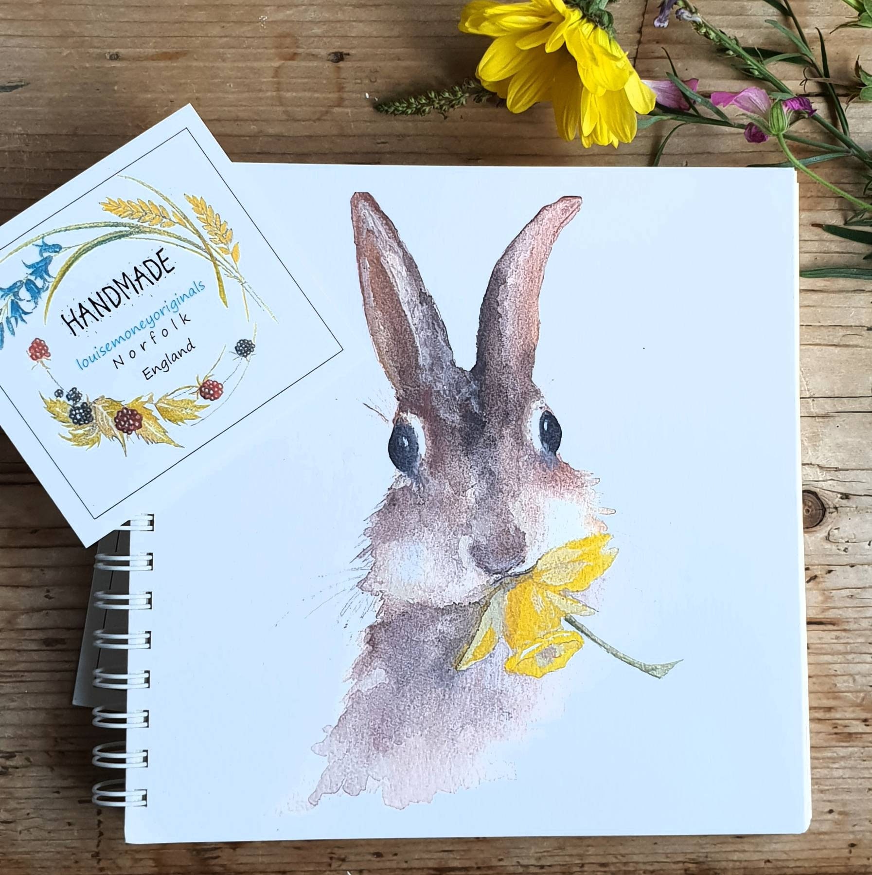 Bunny Notebook. Rabbit Notebook. Hand Made. Originally Hand - Etsy UK