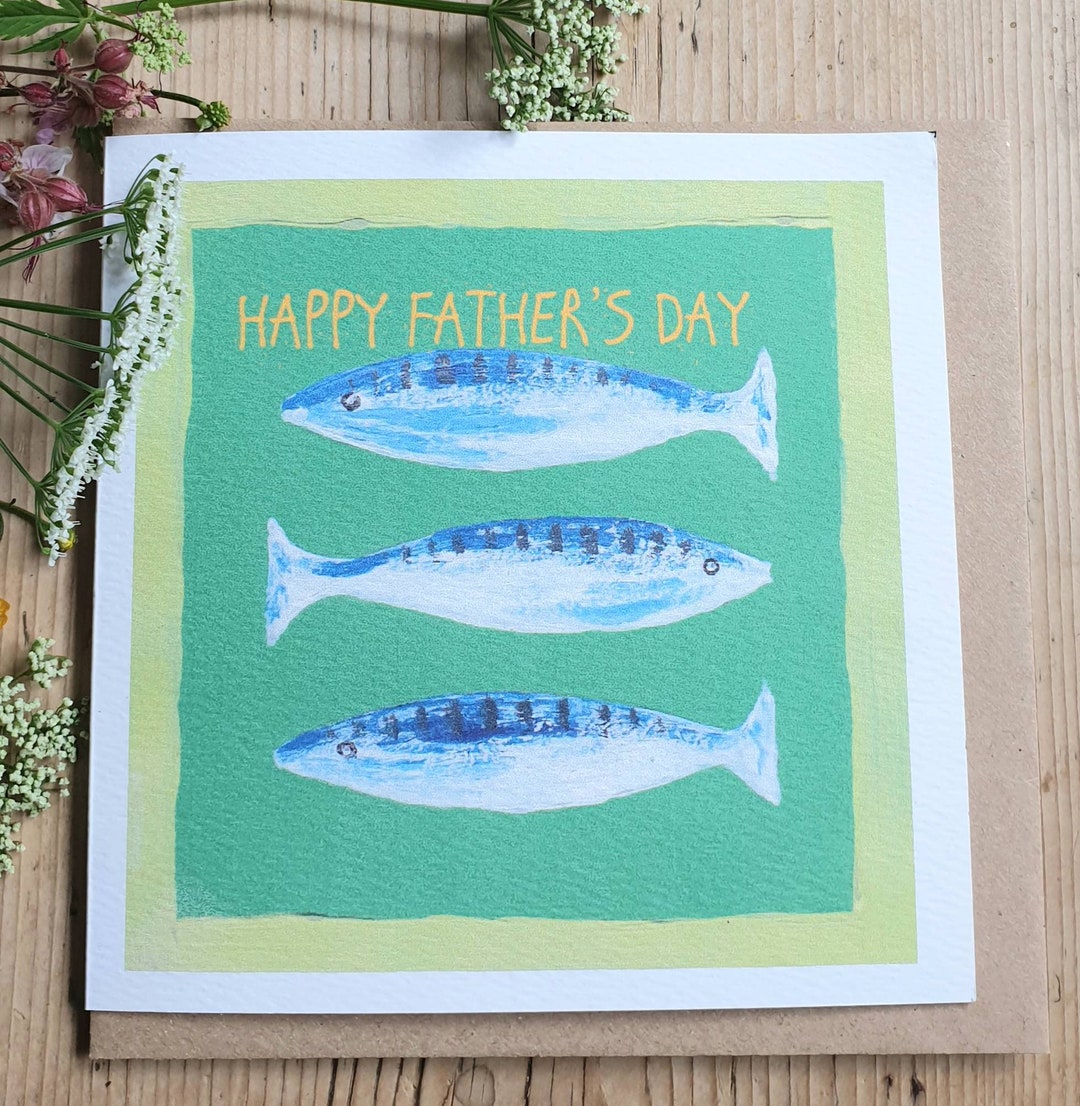 Fish Father's Day Card. Father's Day Gift. Fish Card. Fish Card for ...