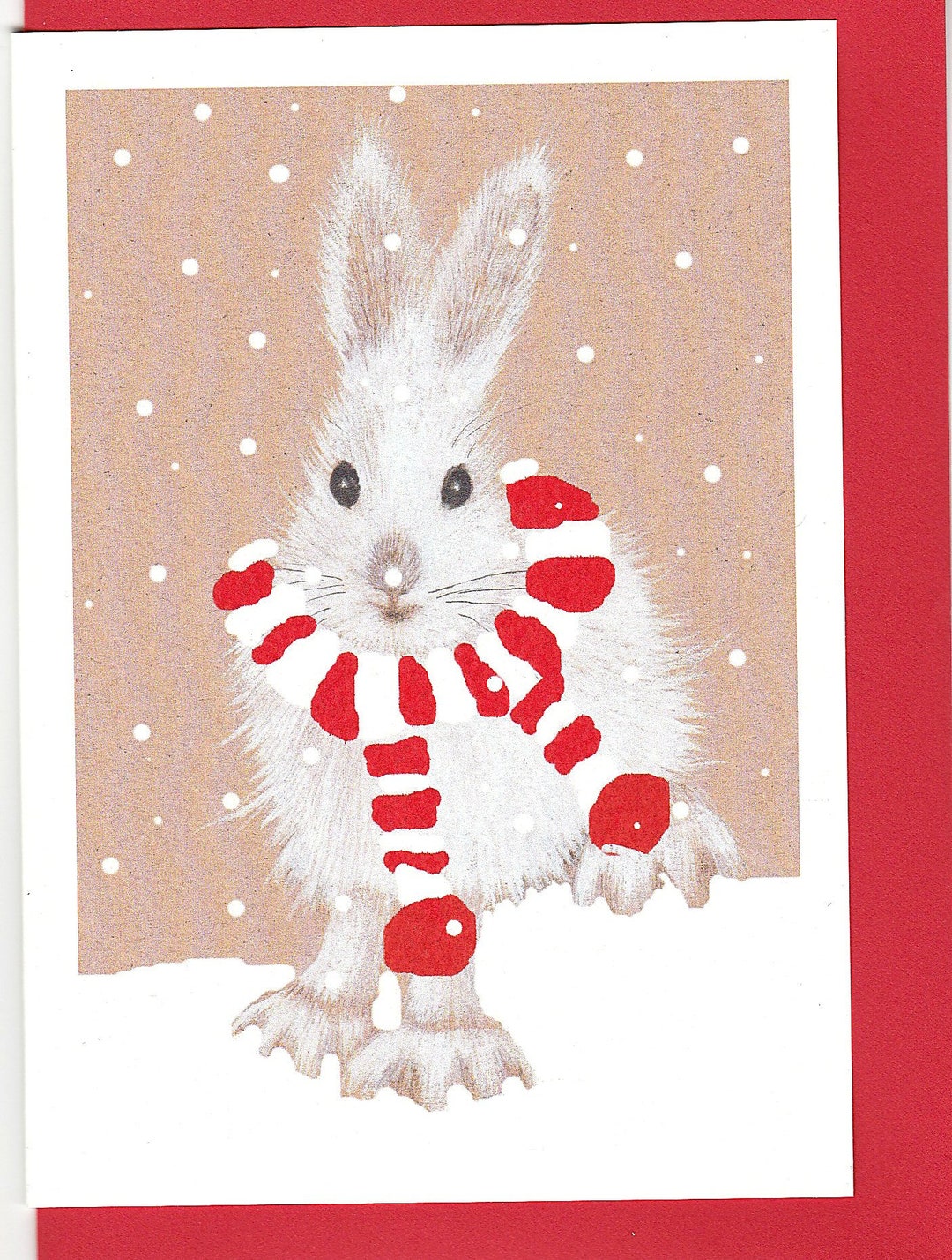 Bunny Christmas Card. Christmas Card With a Bunny. Funny Bunny Card ...