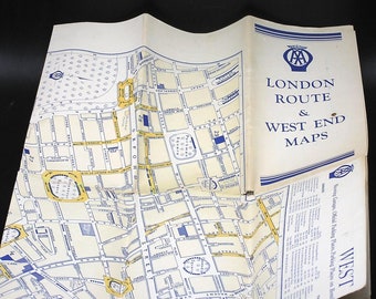 1940s Map of London - Etsy