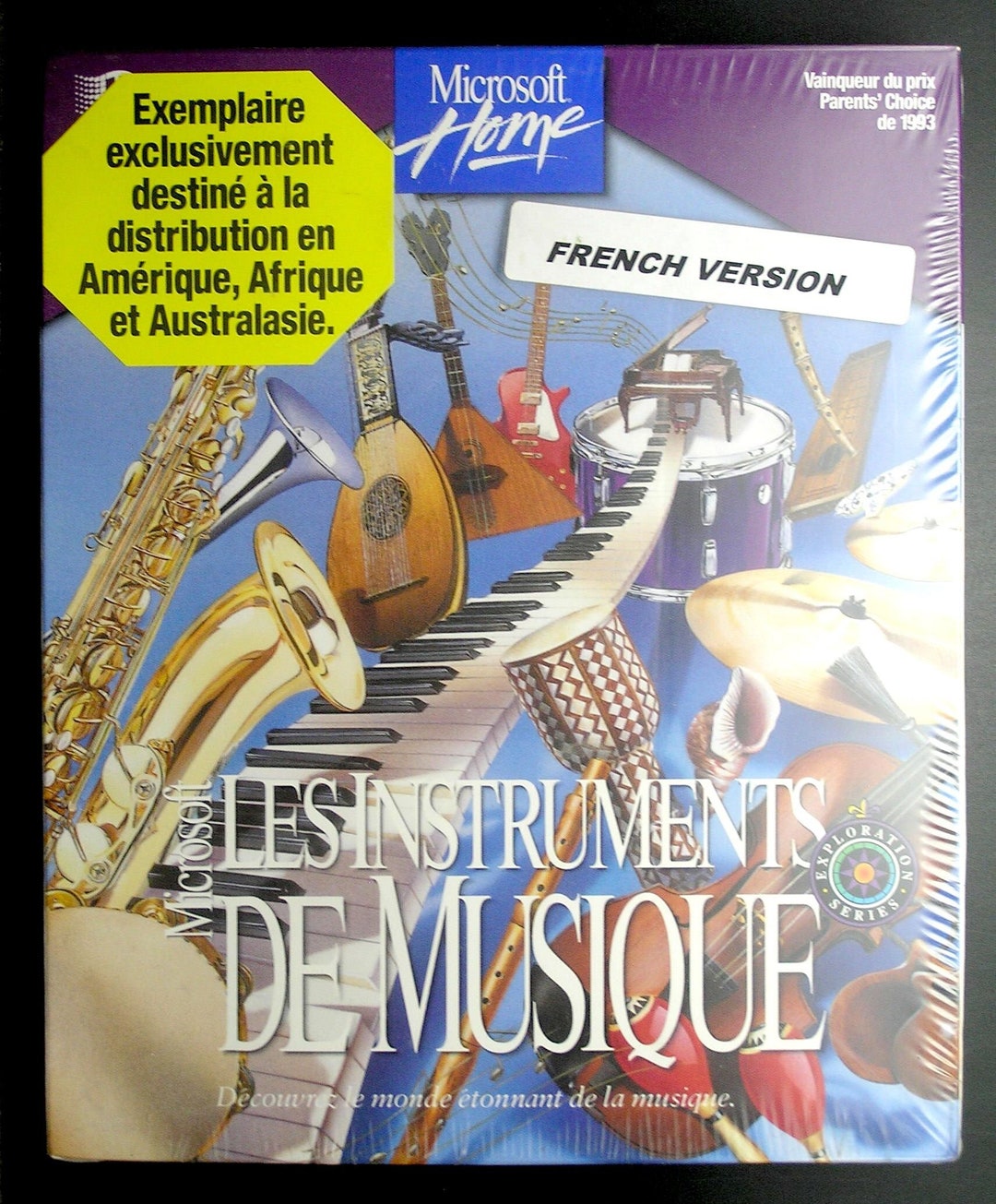 1993 French Version Microsoft Windows les Instruments De Musique CD-ROM ...