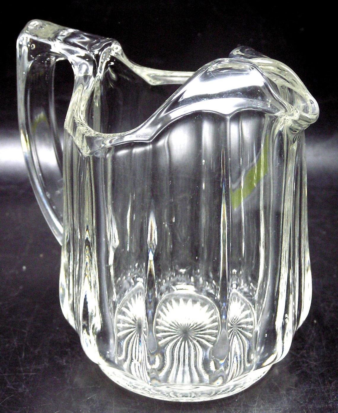 Antique EAPG Heavy Glass Pitcher W Ice Catcher Mouth / Ice - Etsy