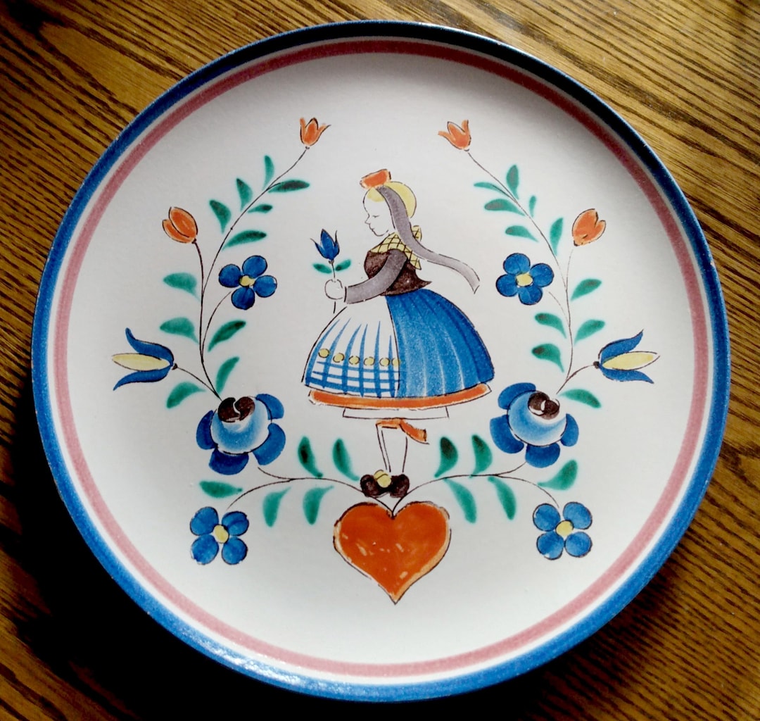 Pre 1945 Waechtersbach Germany Folkart Stoneware Plate, 11.25" - Etsy