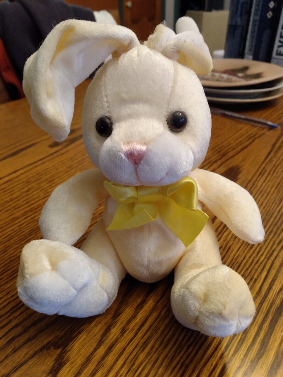 Vintage SEARS Shiny Yellow Plush Bunny Rabbit, Machine Washable, 7 Cute ...