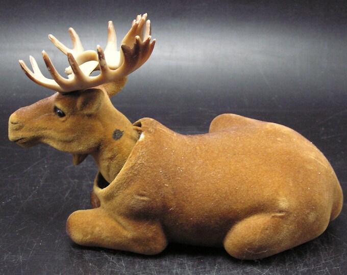 Vintage 50s/60s Bobblehead Nodder Moose, Flock Covered - Etsy