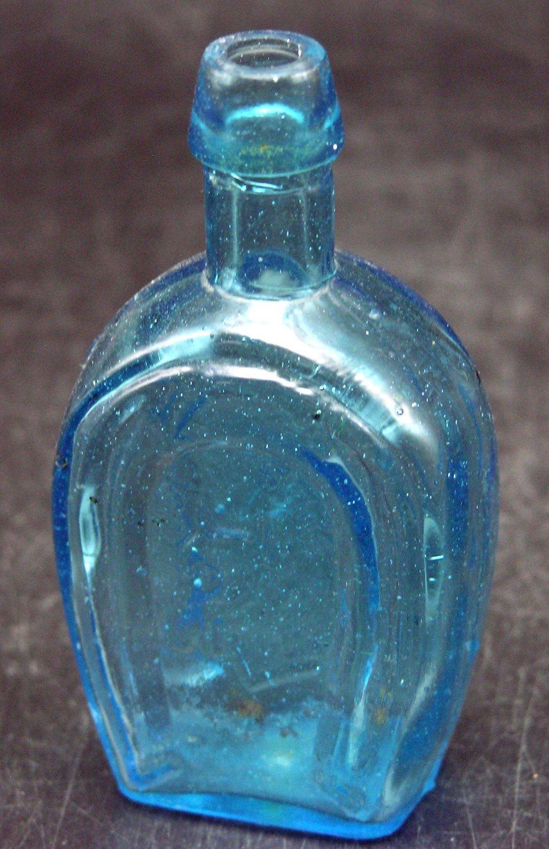 Miniature Horseshoe Bitters Bottle Pale Blue Wheaton Repro - Etsy