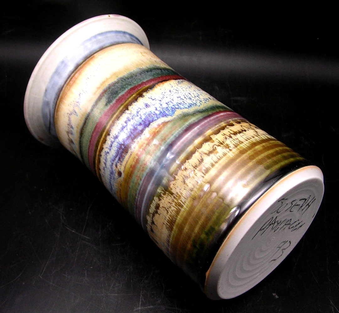 1993 Multi-coloured Joseph Panacci Canada Studio Pottery Vase, 7.5 T - Etsy