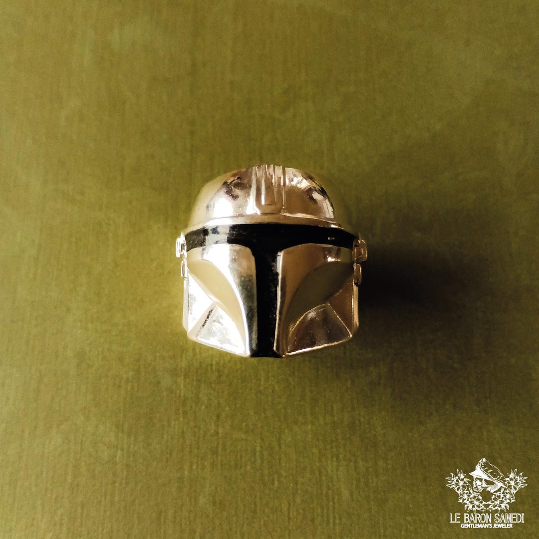 MANDALORIAN - Sterling Silver 925 Signet Ring Shaped Like Din Djarin's ...