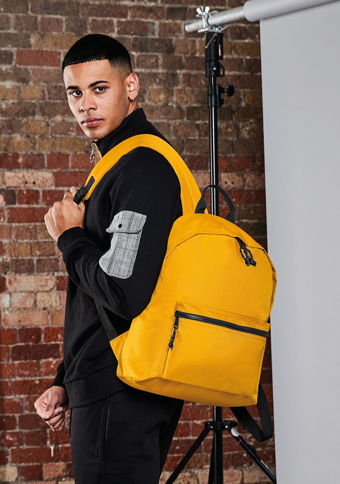 BLACK Recycled Backpack. Classic Backpack. Back to School - Etsy