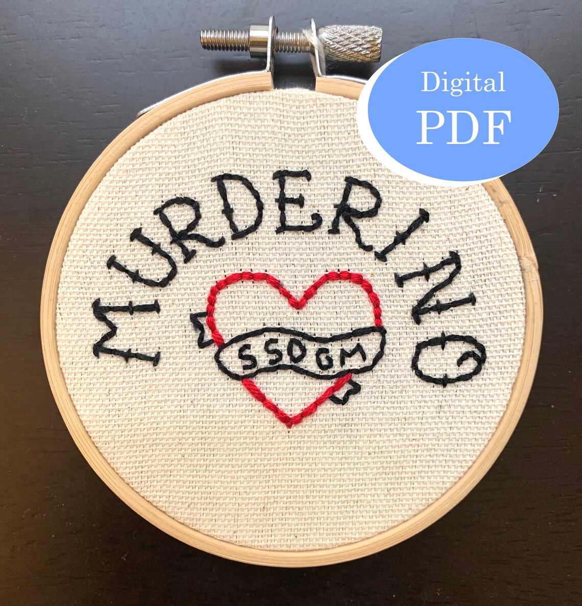 DIGITAL PDF Murderino Pattern / My Favorite Murder Embroidery - Etsy