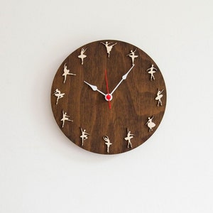 Ballet Wood Clock Wall Clock with dancing figures Ballerinas | Etsy