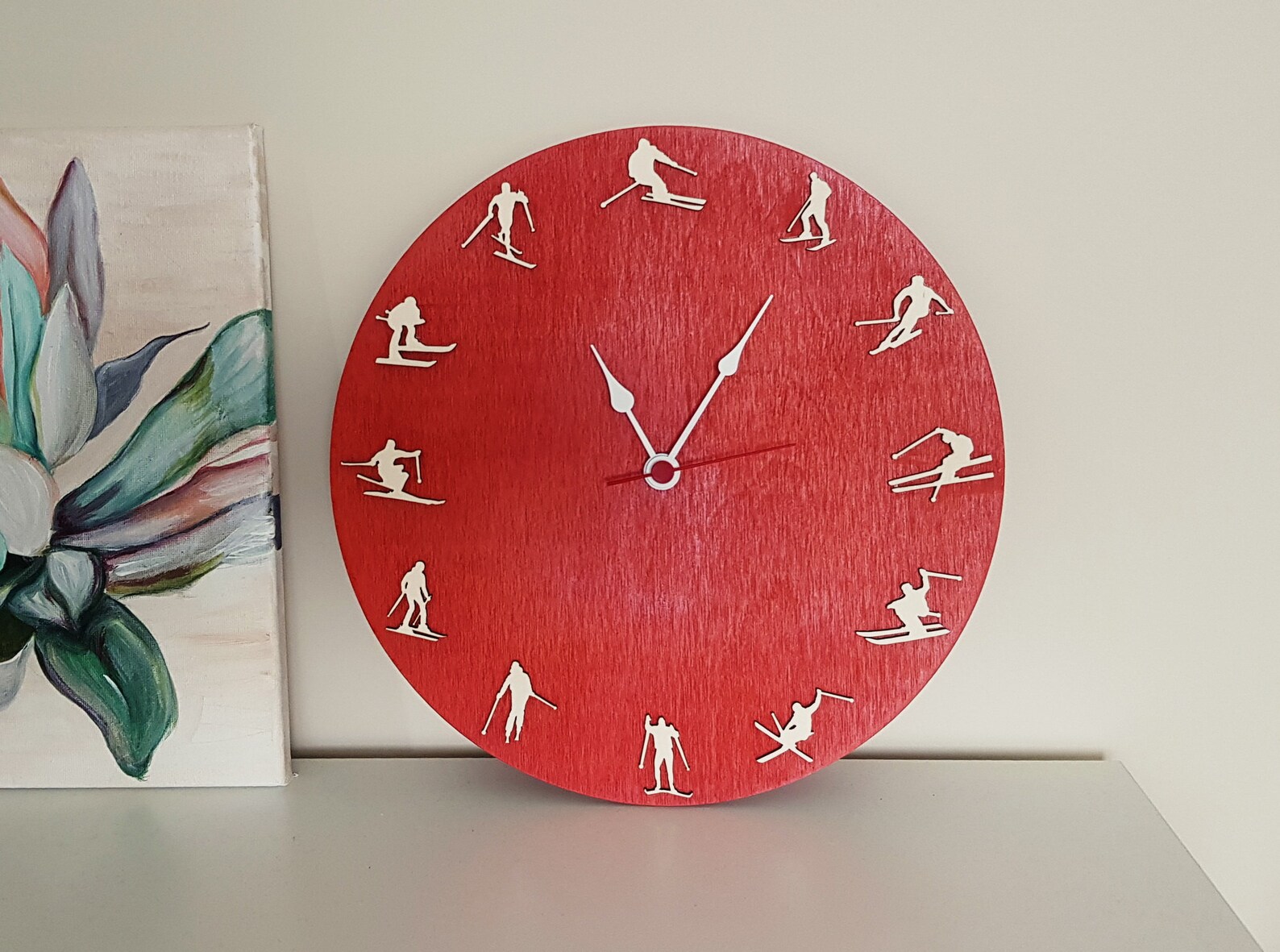 Personalized Ski Clock Ski Decor Skier Wall Art Decor - Etsy