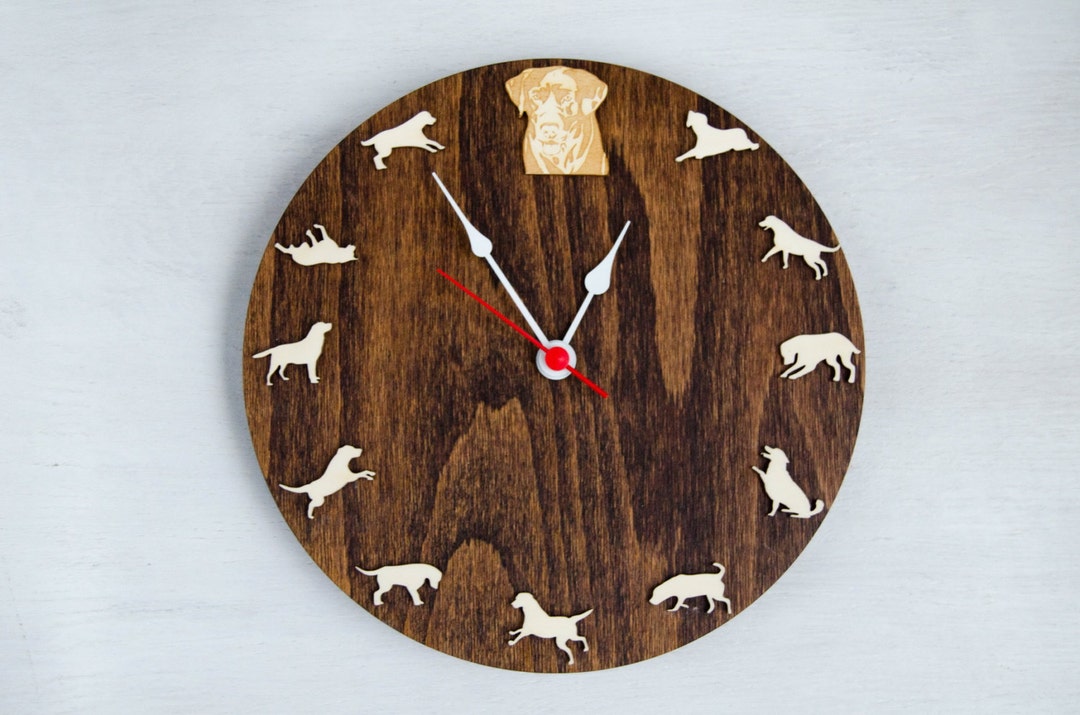 Labrador Portrait Wood Clock Family Dog Love Labrador Art - Etsy