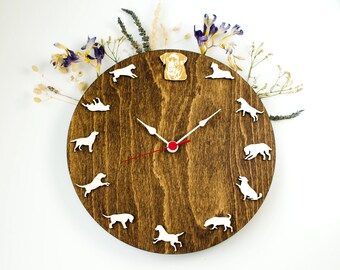 Golden Retriever Clock Wall - Etsy
