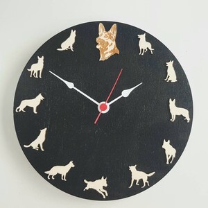 German Shepherd Portrait Clock Different Colors and Sizes| German ...