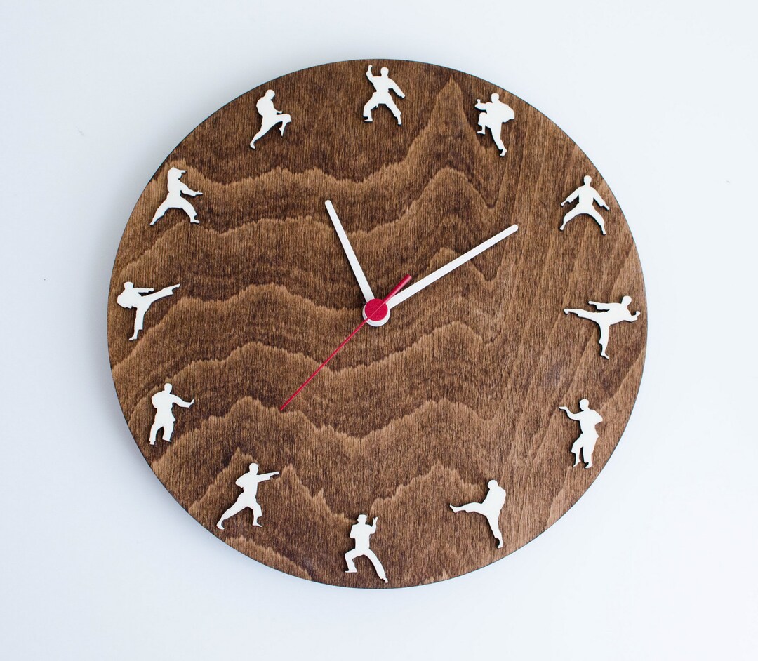 Karate Taekwondo Clock Taekwondo Karate Decor Martial Arts - Etsy
